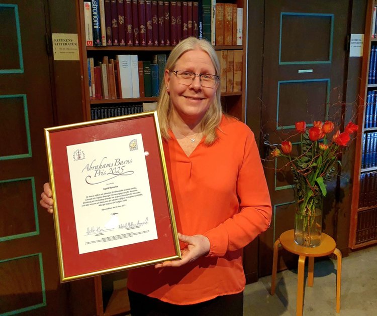 Ingrid Burström tilldelas Abrahams Barns Pris 2025 | Sensus